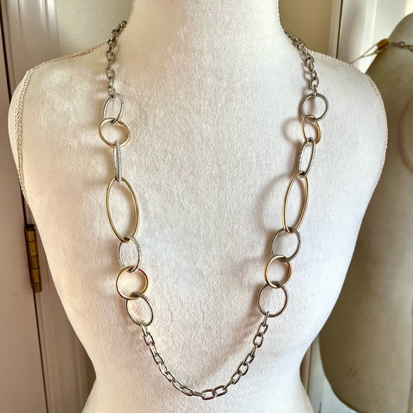 Cato | Jewelry | Nwt Cato Gold Silver Beveled Oval Interlocking Rings ...